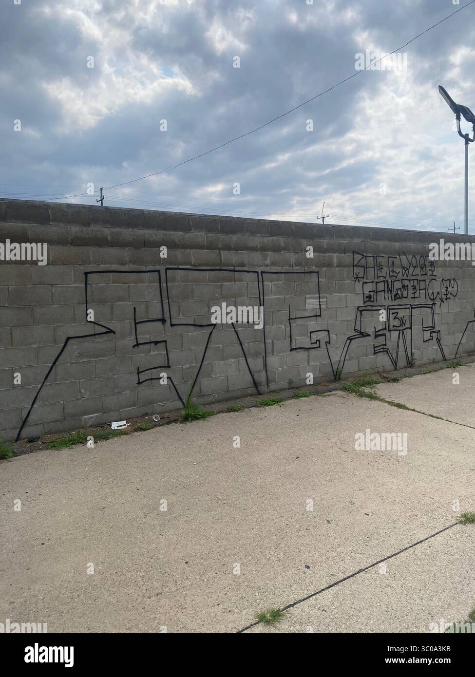 Crips gang graffiti and markings in Detroit, Michigan, USA (ScoreGang ...