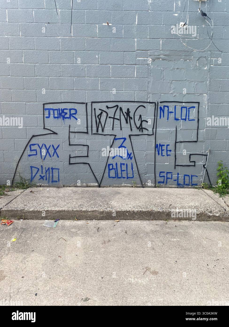 Crips gang graffiti and markings in Detroit, Michigan, USA (ScoreGang ...