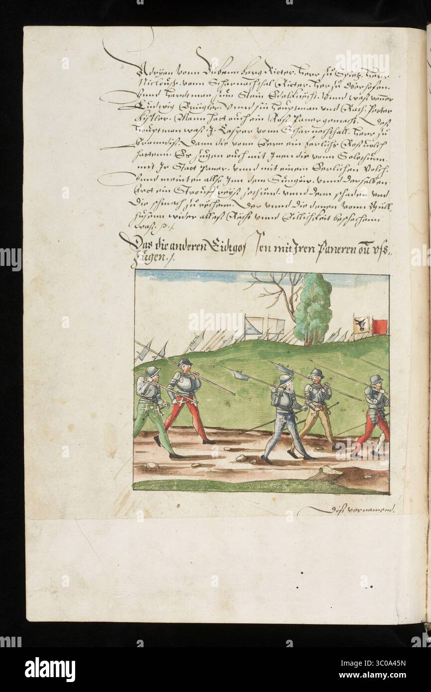 A scene from the Burgundian Wars (1474-1477) a series of conflicts in ...