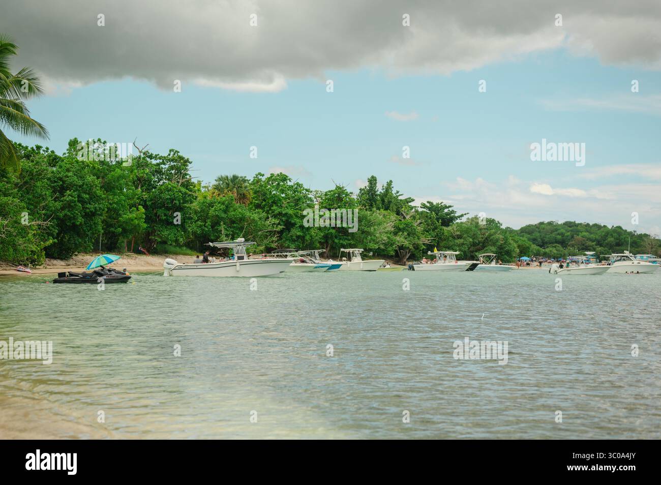 Cabo Rojo, Puerto Rico - May 18, 2025: Boats at Buye Beach Stock Photo ...