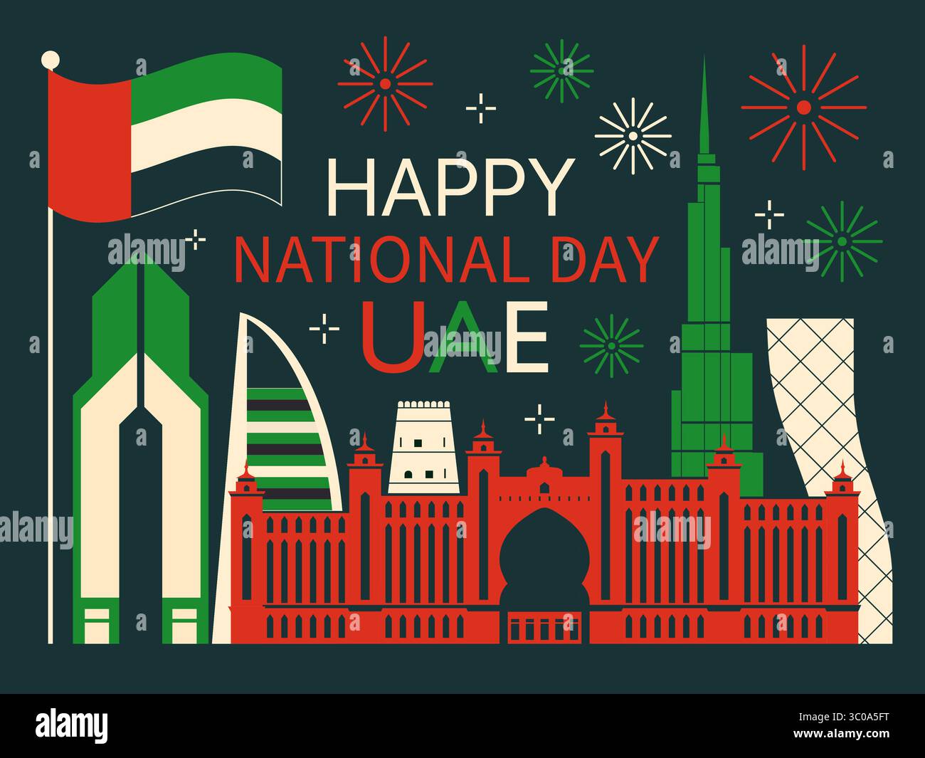 Happy National Day UAE Graphic Design Stock Vector Image & Art - Alamy