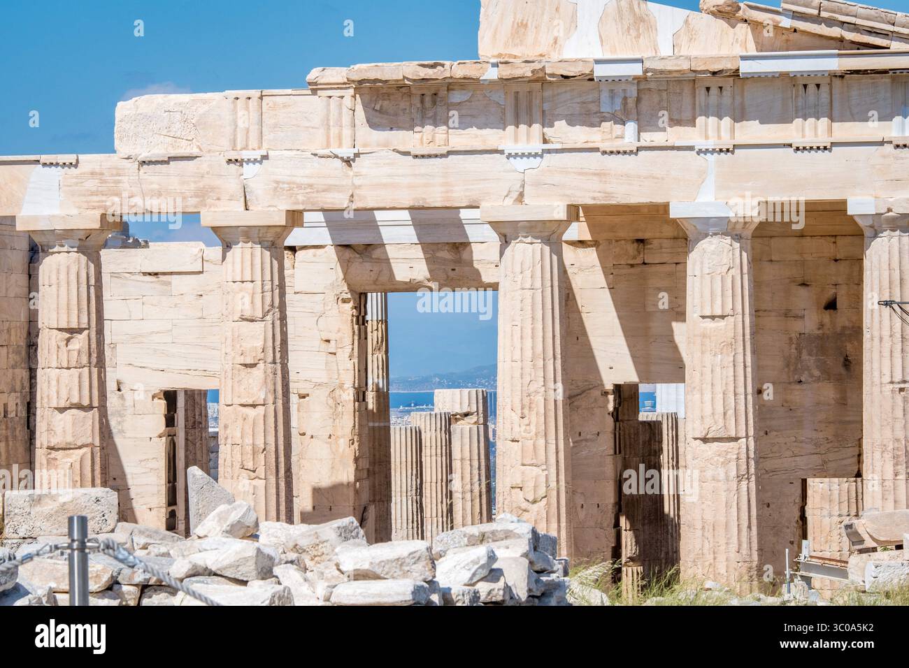 July 5, 2017 - Athens, Greece - Details of artwork at the Acropolis of ...