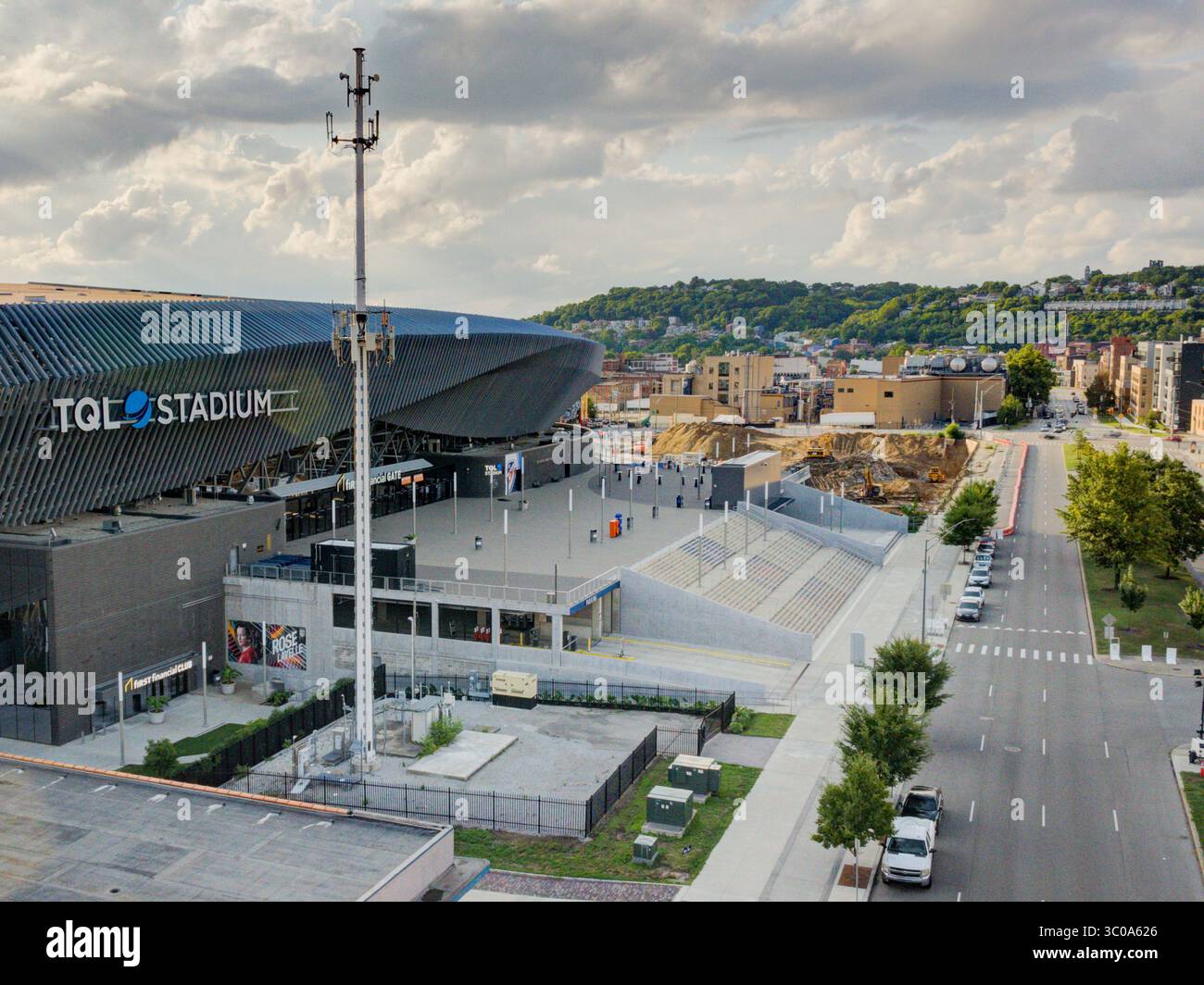 Cincinnati, United States - 18 July 2025: Aerial view of TQL Stadium ...