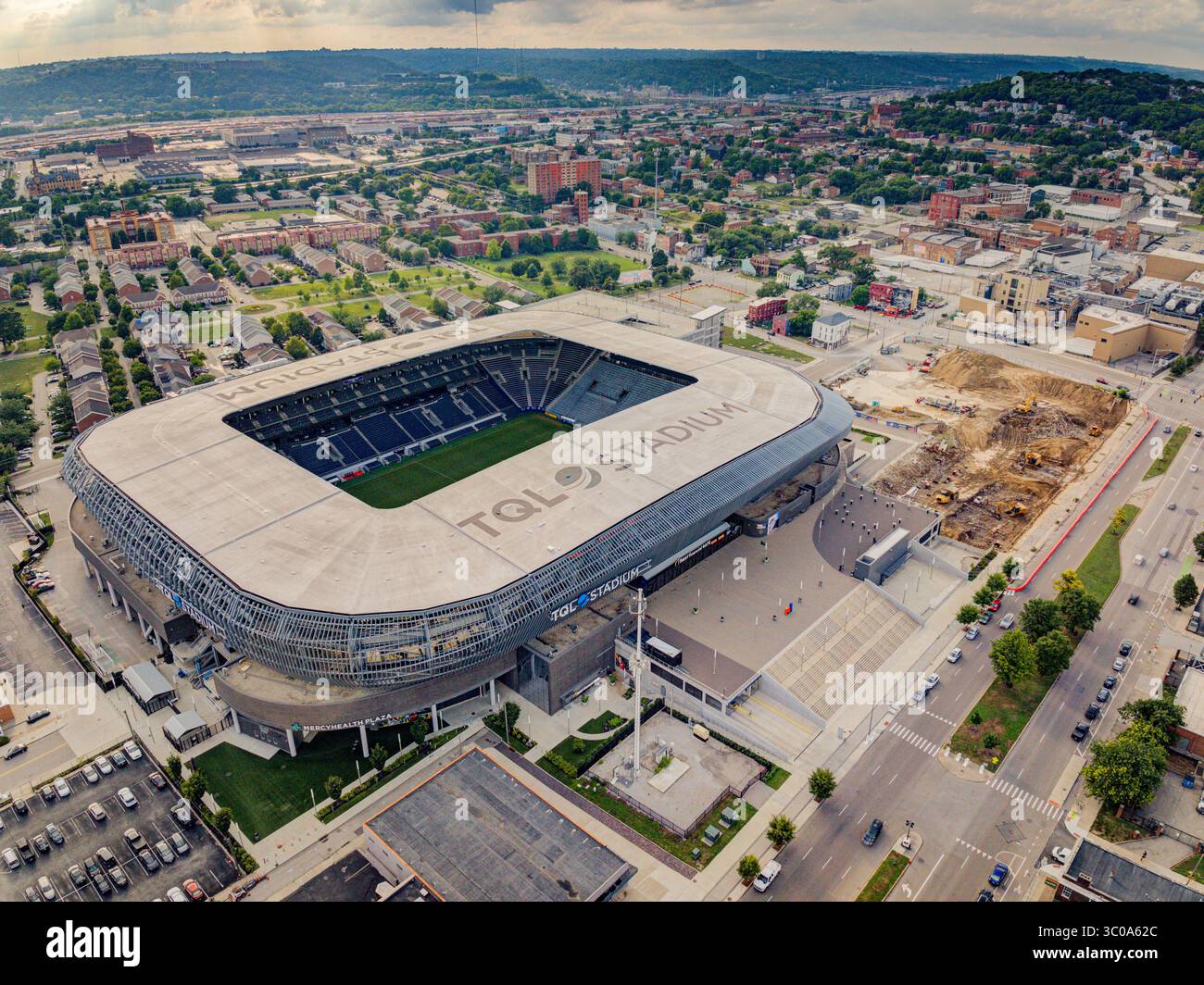 Cincinnati, United States - 18 July 2025: Aerial view of TQL Stadium ...