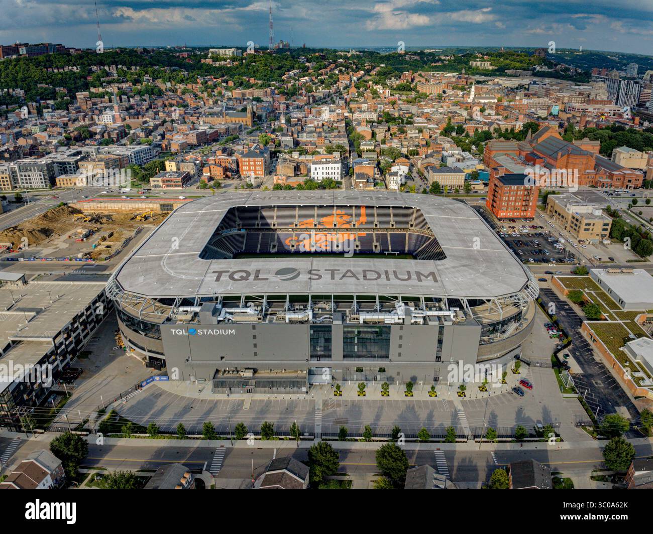 Cincinnati, United States - 18 July 2025: Aerial view of the TQL ...