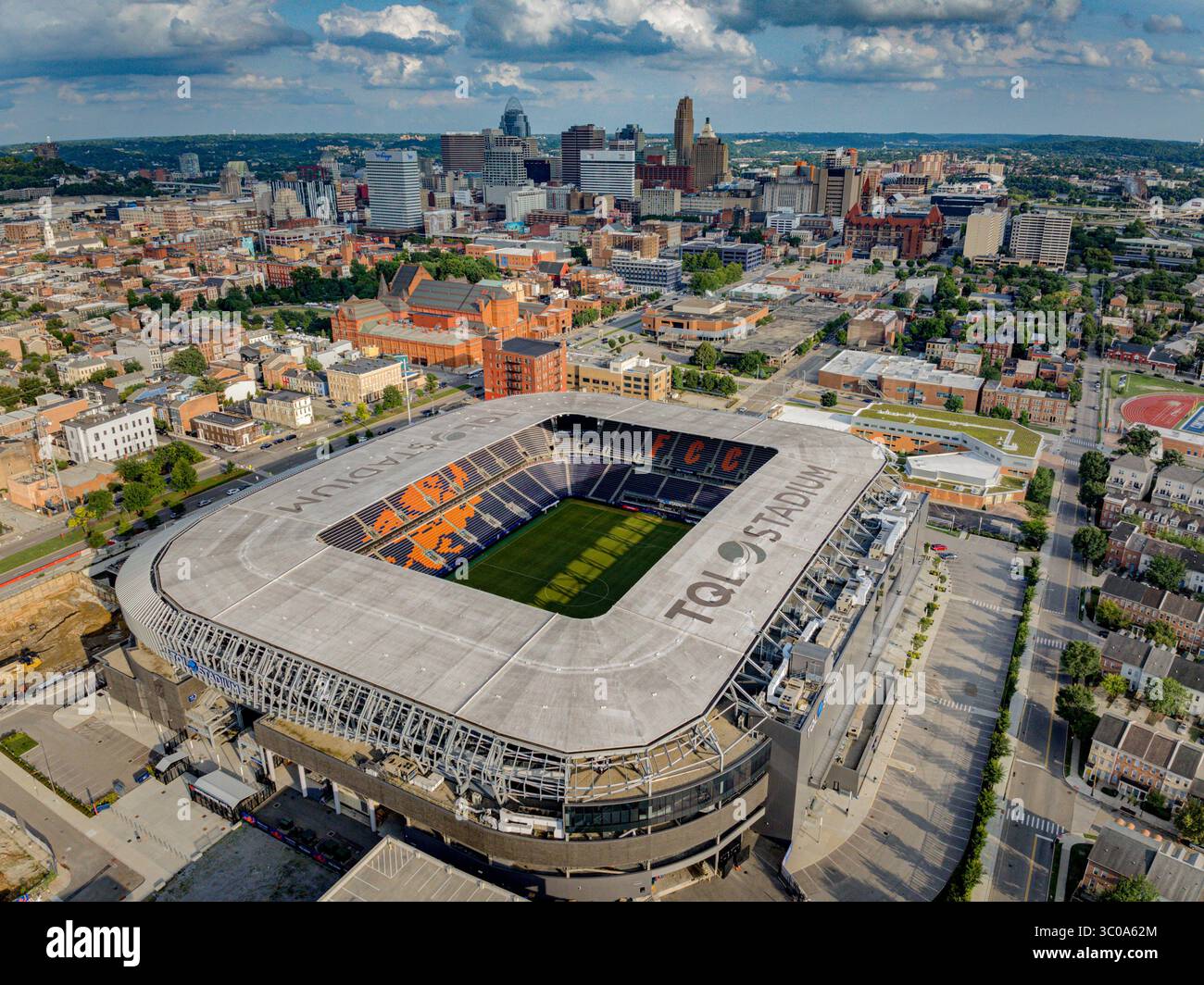 Cincinnati, United States - 18 July 2025: Aerial view of TQL Stadium ...