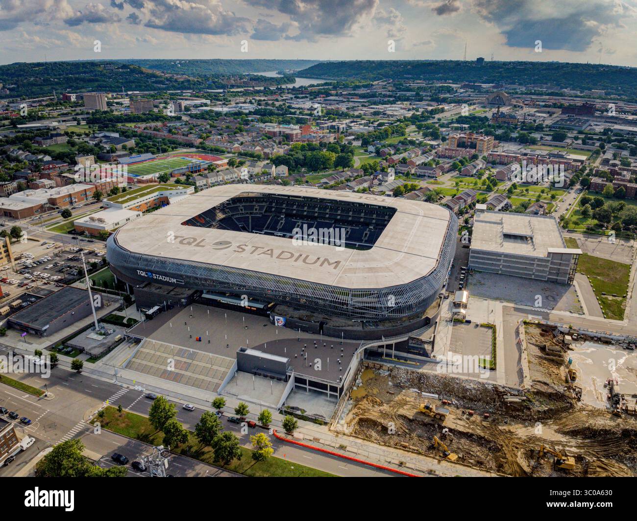 Cincinnati, United States - 18 July 2025: Aerial view of TQL Stadium ...