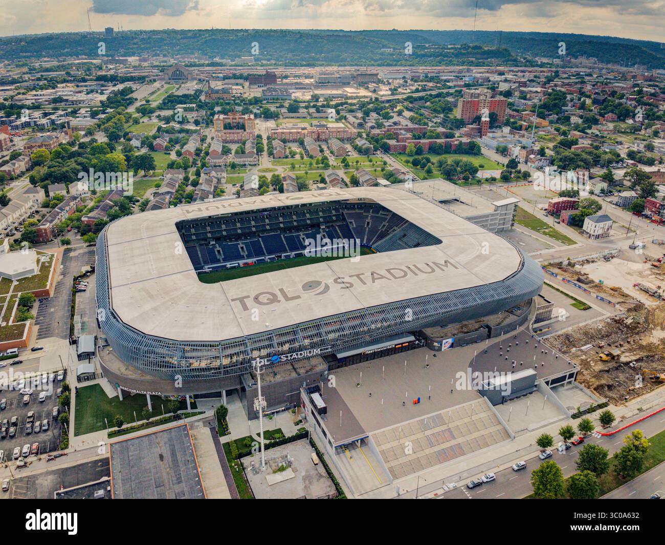 Cincinnati, United States - 18 July 2025: Aerial view of the TQL ...