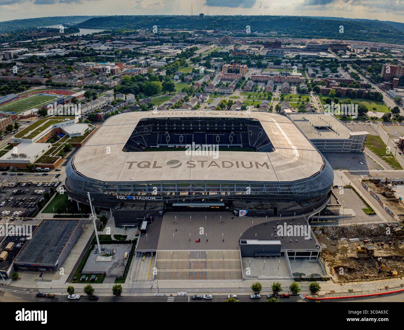 Cincinnati, United States - 18 July 2025: Aerial view of the TQL ...