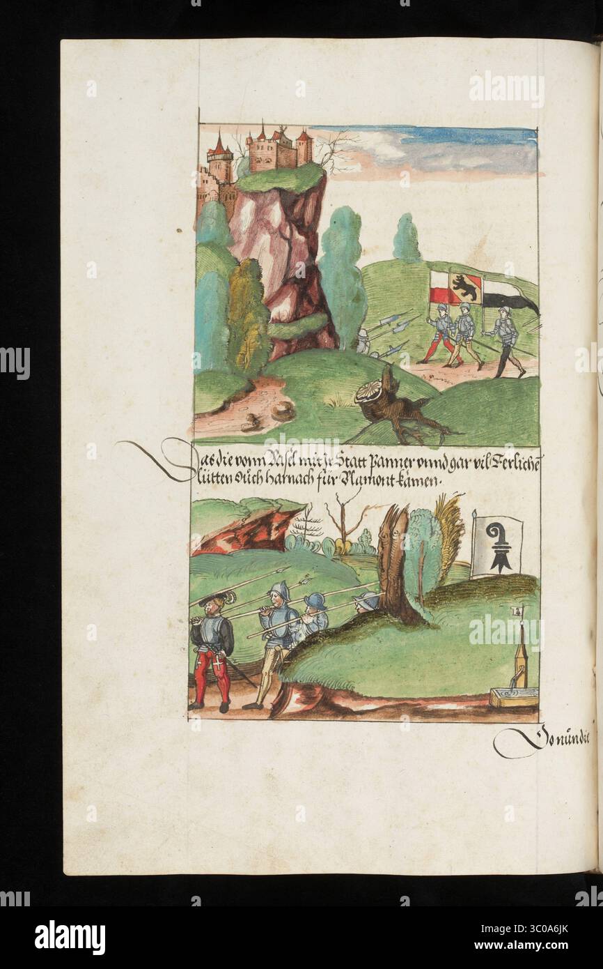 A scene from the Burgundian Wars (1474-1477) a series of conflicts in ...