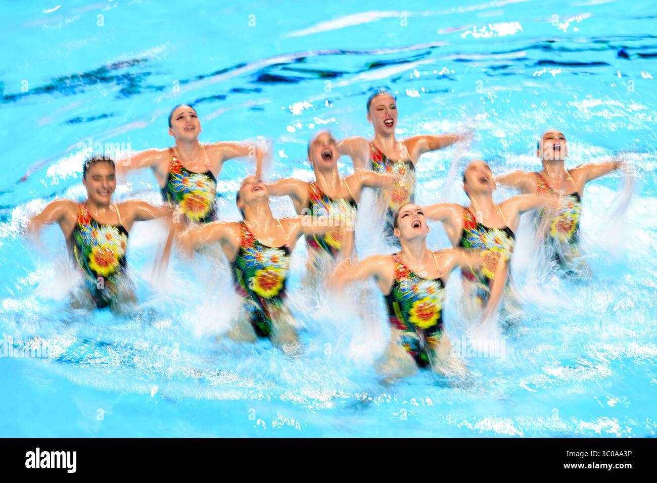 Athletes of team Australia compete in the Artistic Swimming Team ...