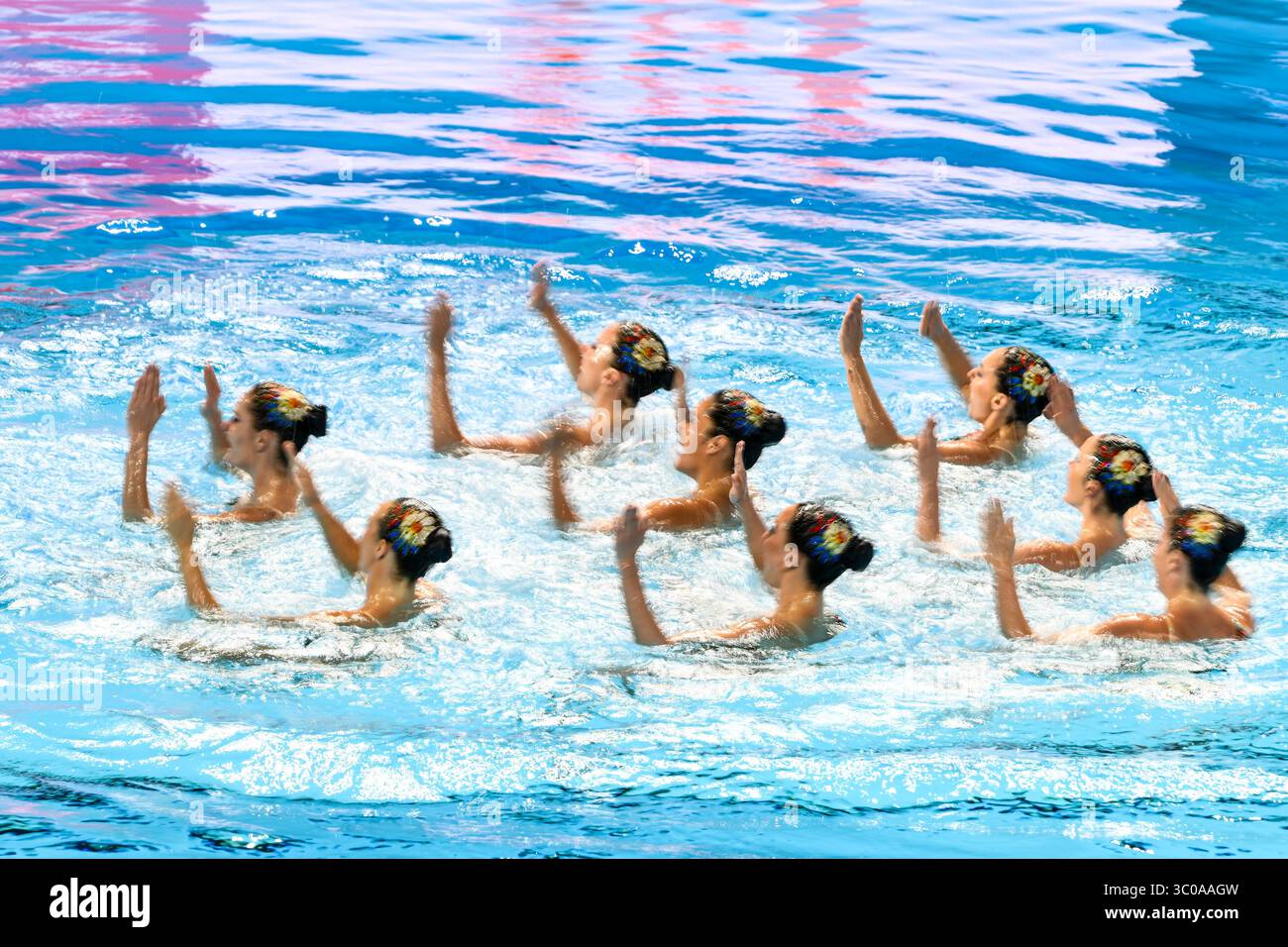 Athletes of team Australia compete in the Artistic Swimming Team ...