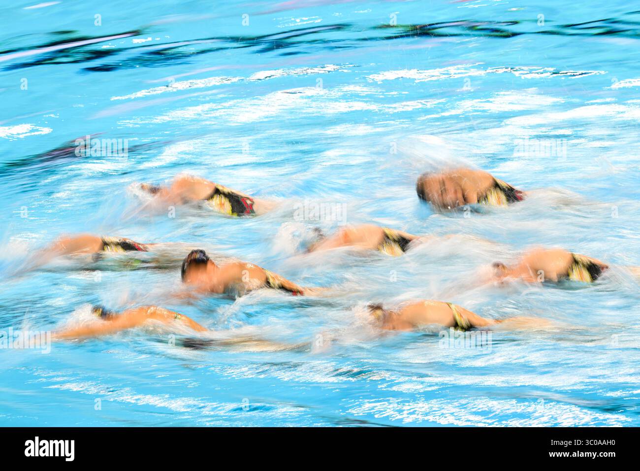 Athletes of team Australia compete in the Artistic Swimming Team ...