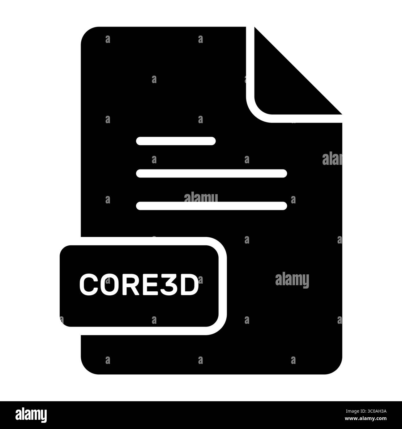 An amazing vector icon of CORE3D file, editable design Stock Vector ...