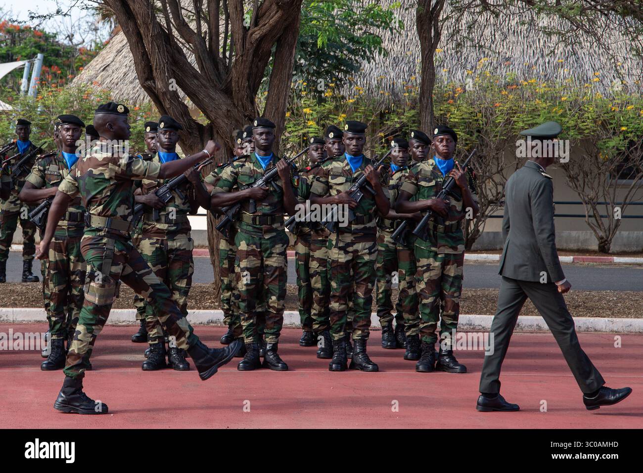 Dakar, Senegal. 17th July, 2025. On Thursday, July 17, 2025, a parade ...