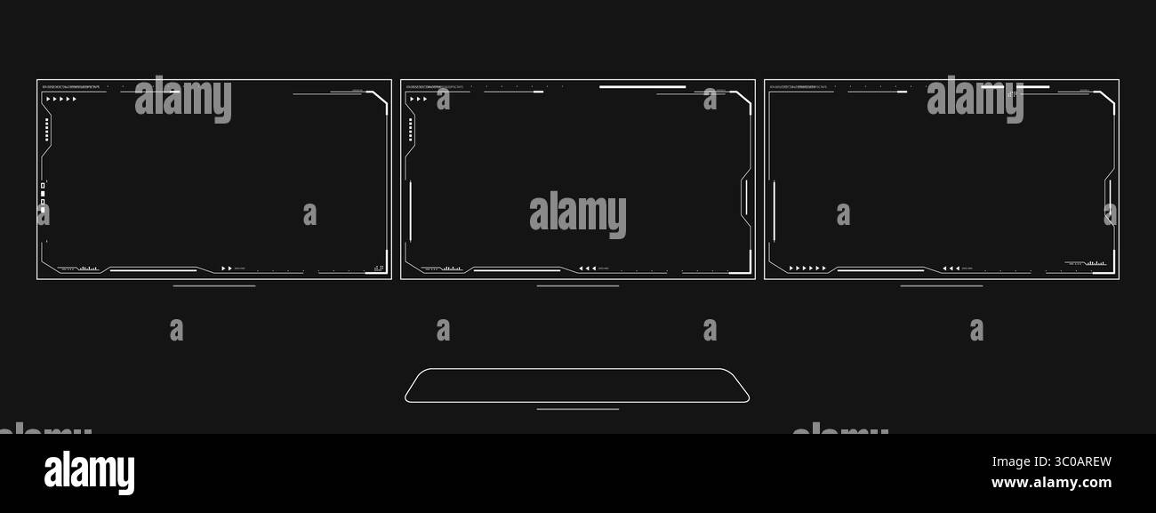 Multi monitor VR setup overlay Stock Vector Image & Art - Alamy