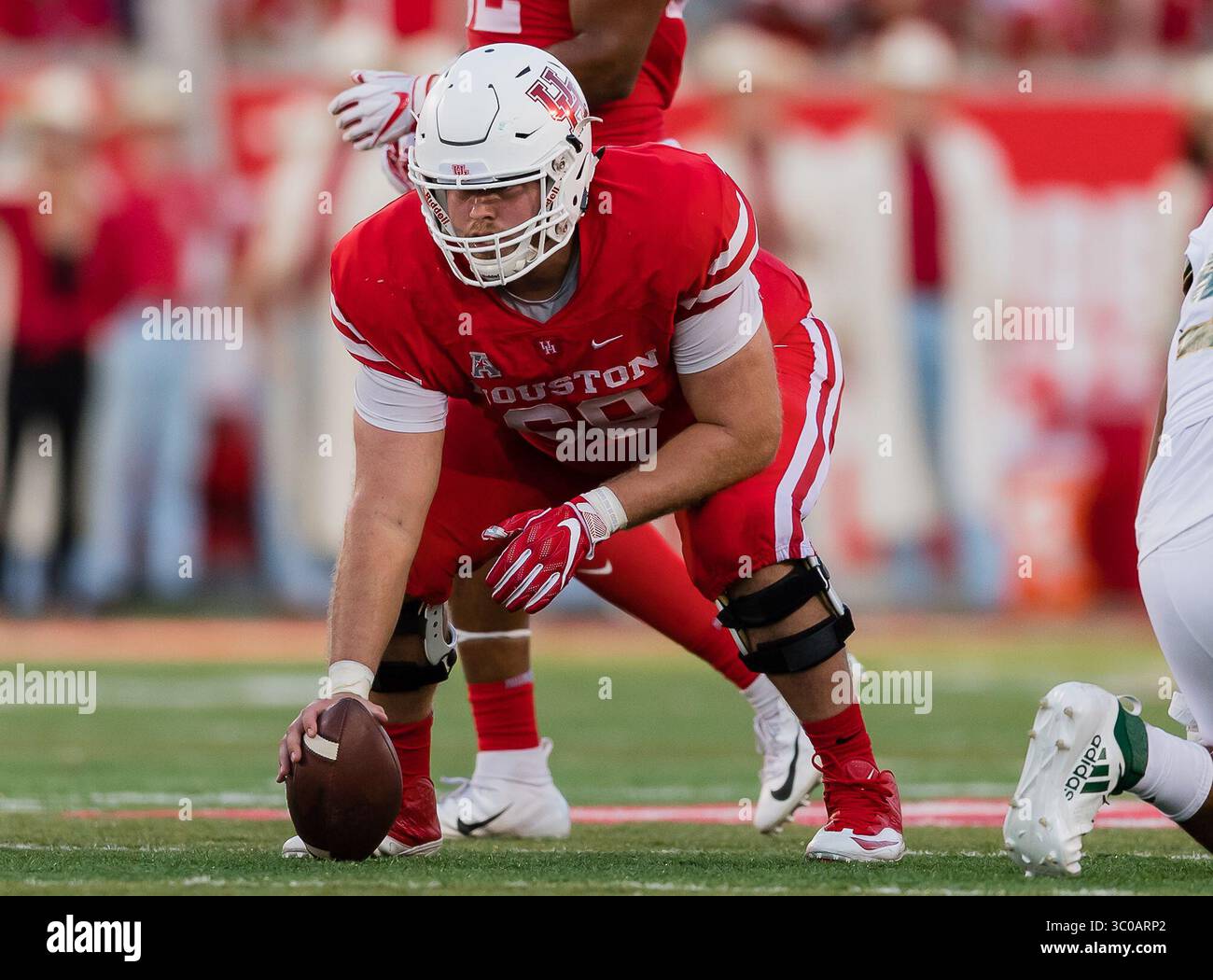 Houston Cougars offensive lineman Will Noble (69) during the game ...