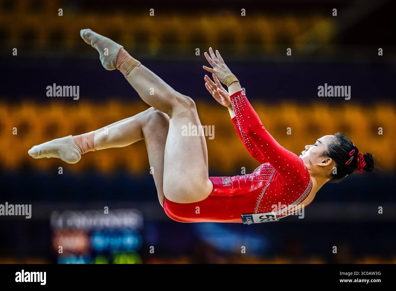October 28, 2018: Huan Luo of Â China during Floor qualification at the ...