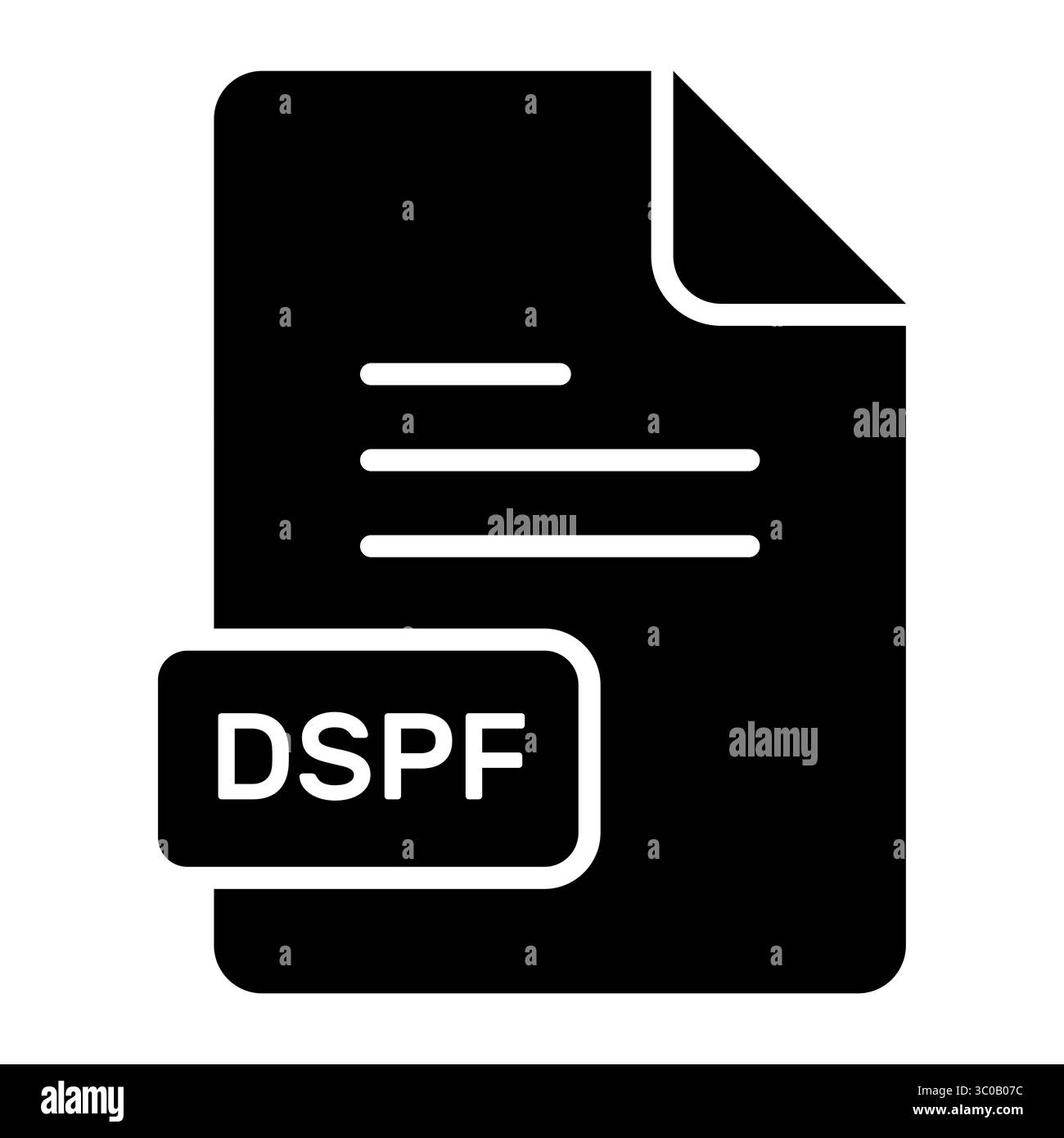 An amazing vector icon of DSPF file, editable design Stock Vector Image ...