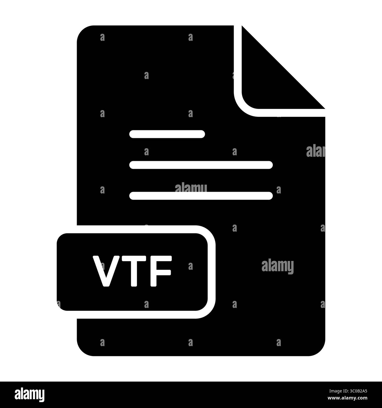 An amazing vector icon of VTF file, editable design Stock Vector Image ...