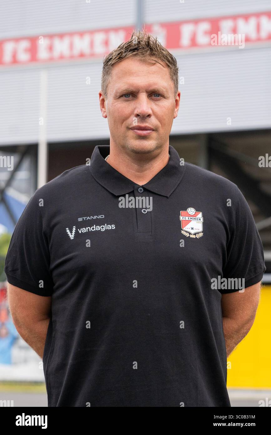 EMMEN, NETHERLANDS - JULY 17: Headcoach Menno van Dam during a ...