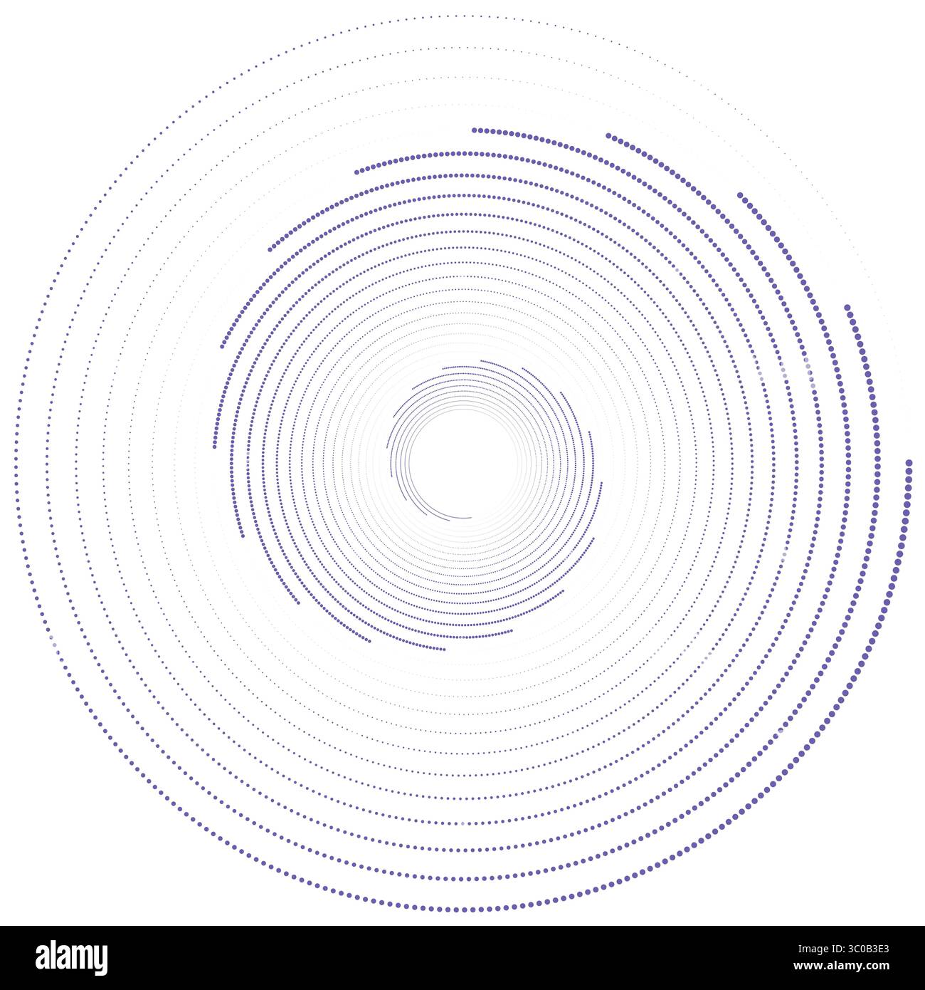 Vortex dotted shapes. Trendy design element for border frame, logo ...