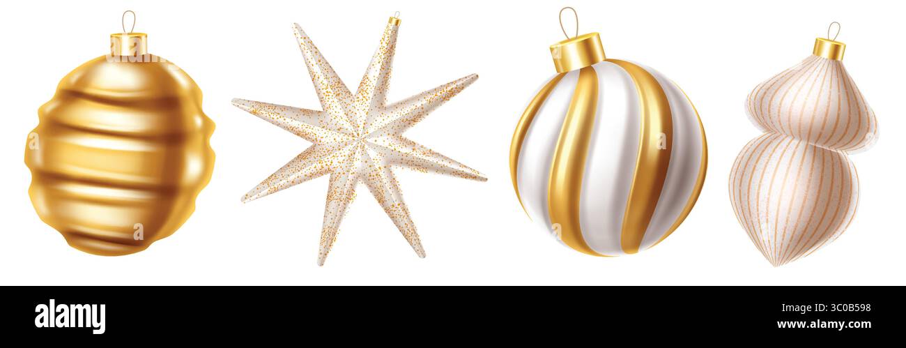 Christmas Balls Elegant Clipart set. Elegant Christmas Clipart ...