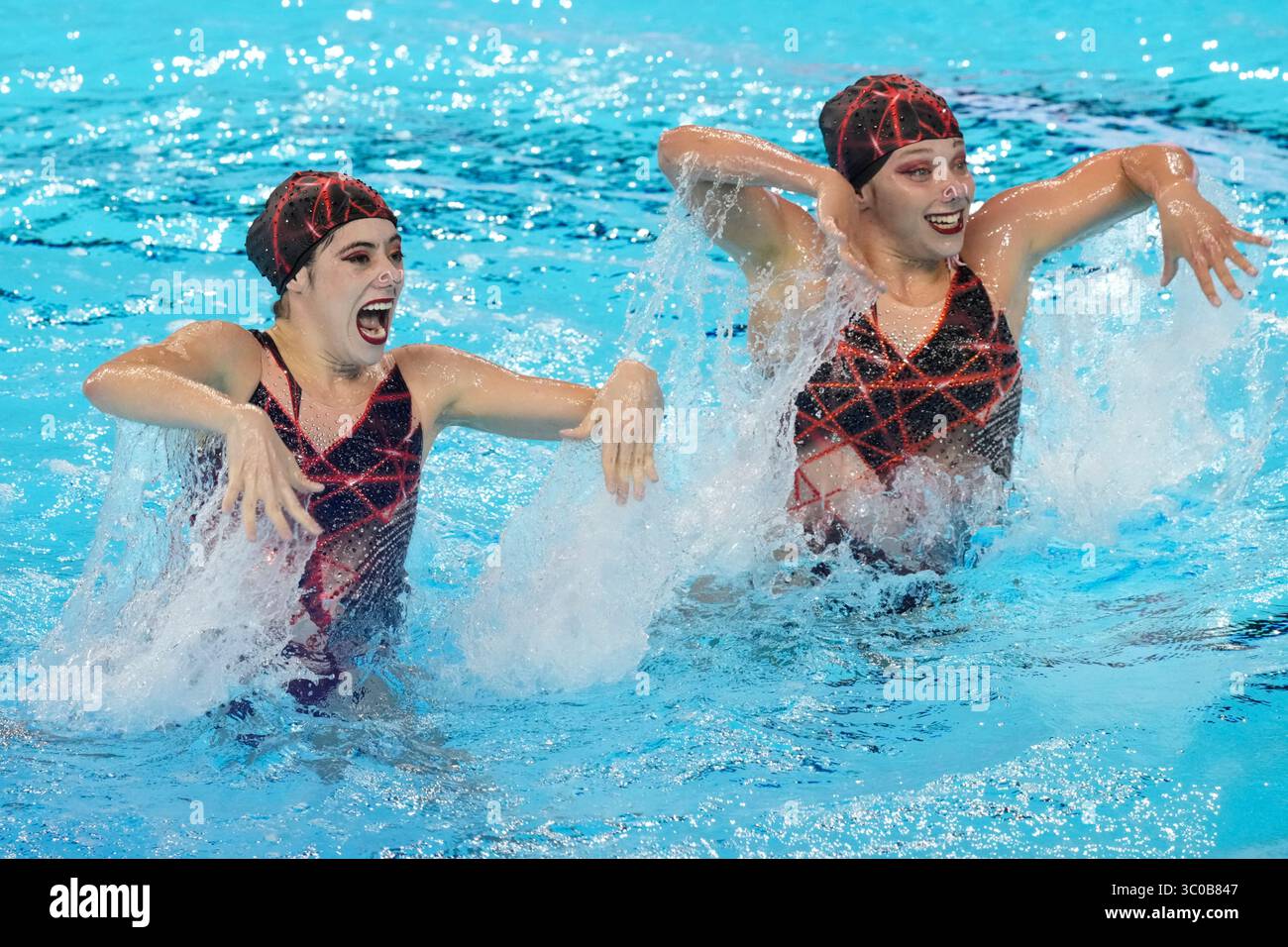Audrey Lamothe and Ximena Ortiz Montano of Canada compete in the women ...