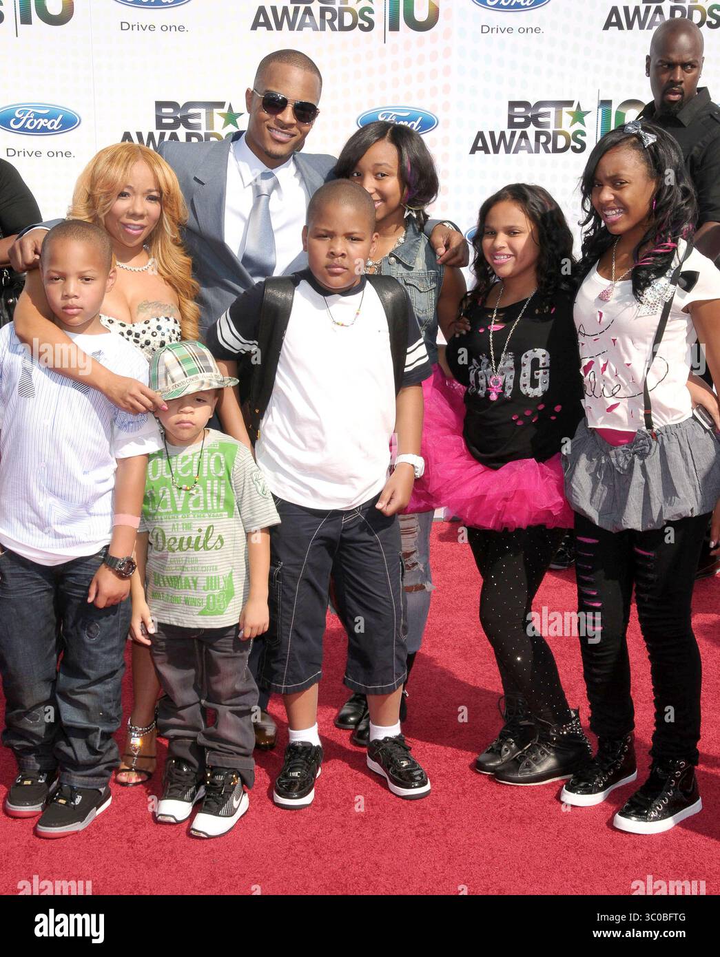 TI and his family at the 2010 BET Awards held at the Shrine Auditorium ...