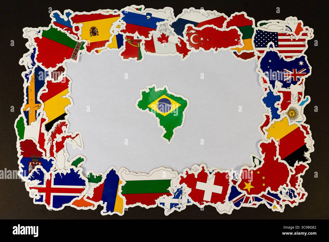 Political map south america country hi-res stock photography and images ...