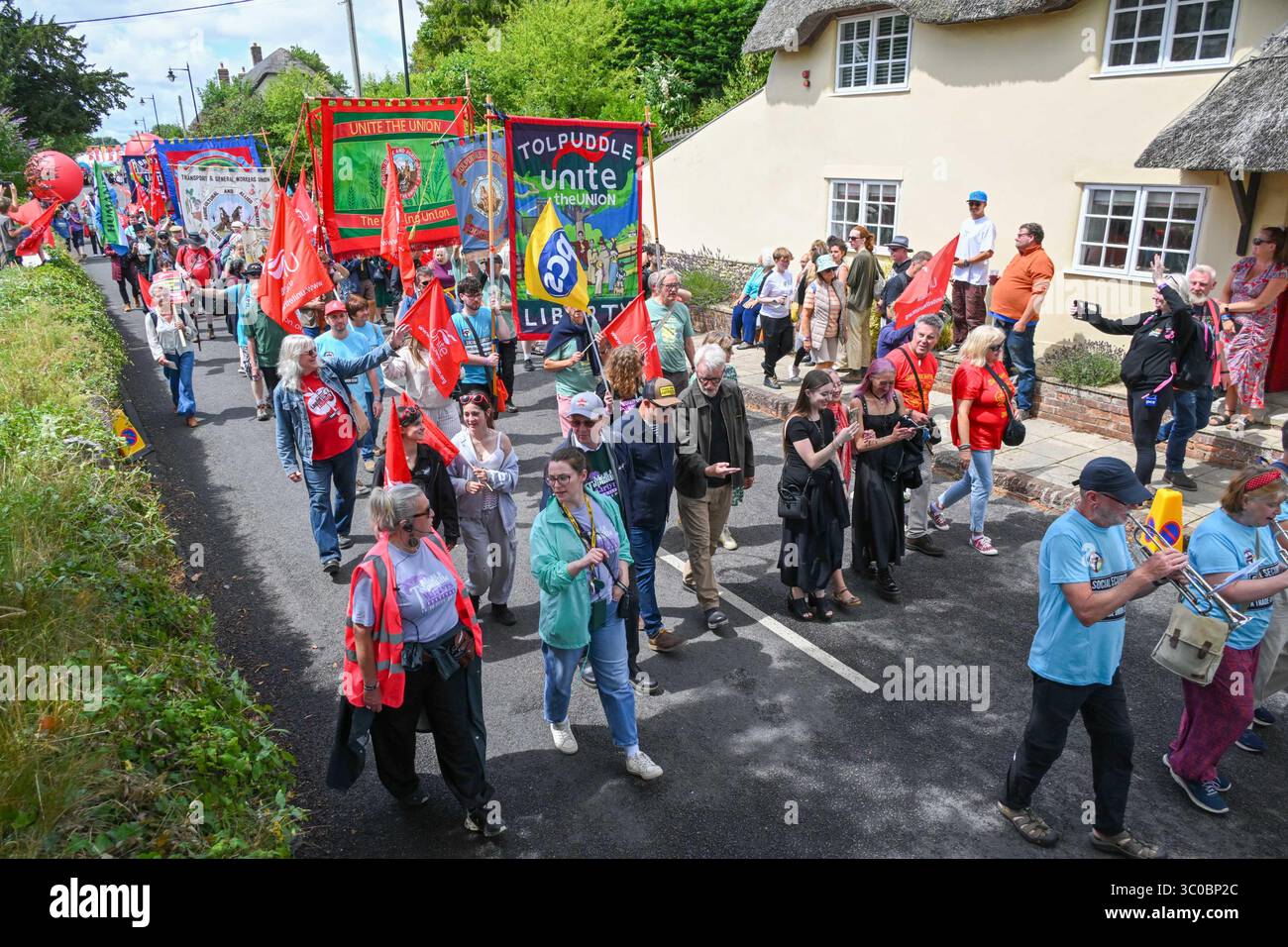Tolpuddle, Dorset, UK. 20th July 2025. Singer and musician Billy Bragg ...