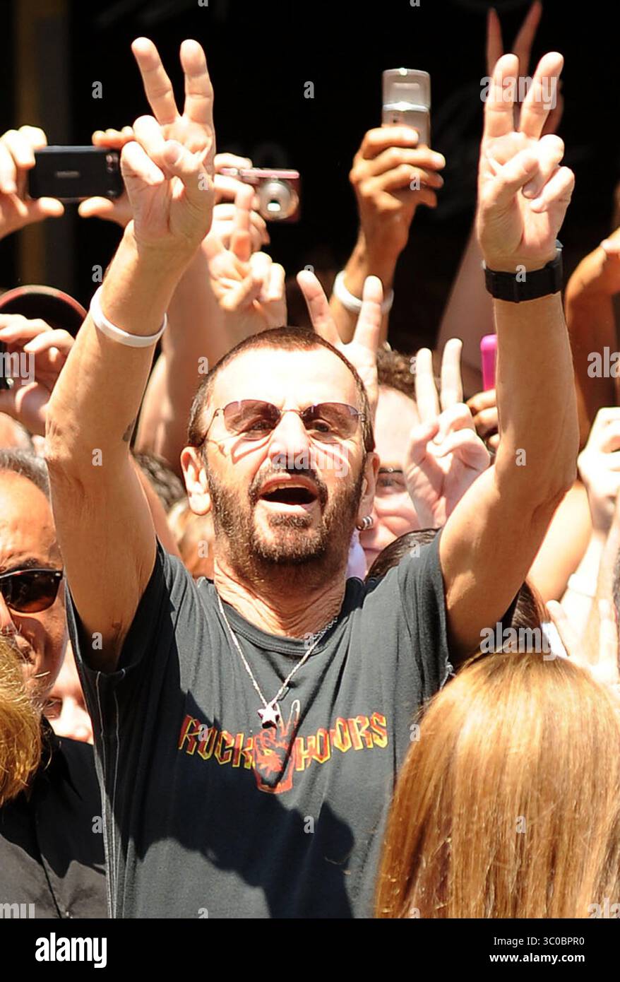 Ringo Starr celebrates his 70th birthday in Times Square, New York City ...