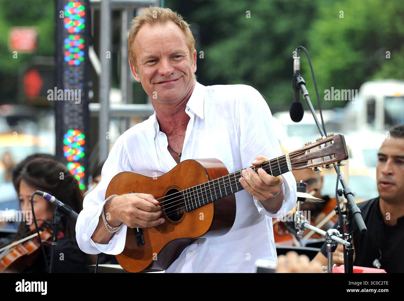 Sting live on CBS' "The Early Show" at the Early Show Studio Plaza in ...