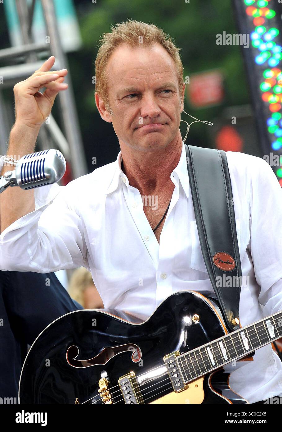 Sting live on CBS' "The Early Show" at the Early Show Studio Plaza in ...