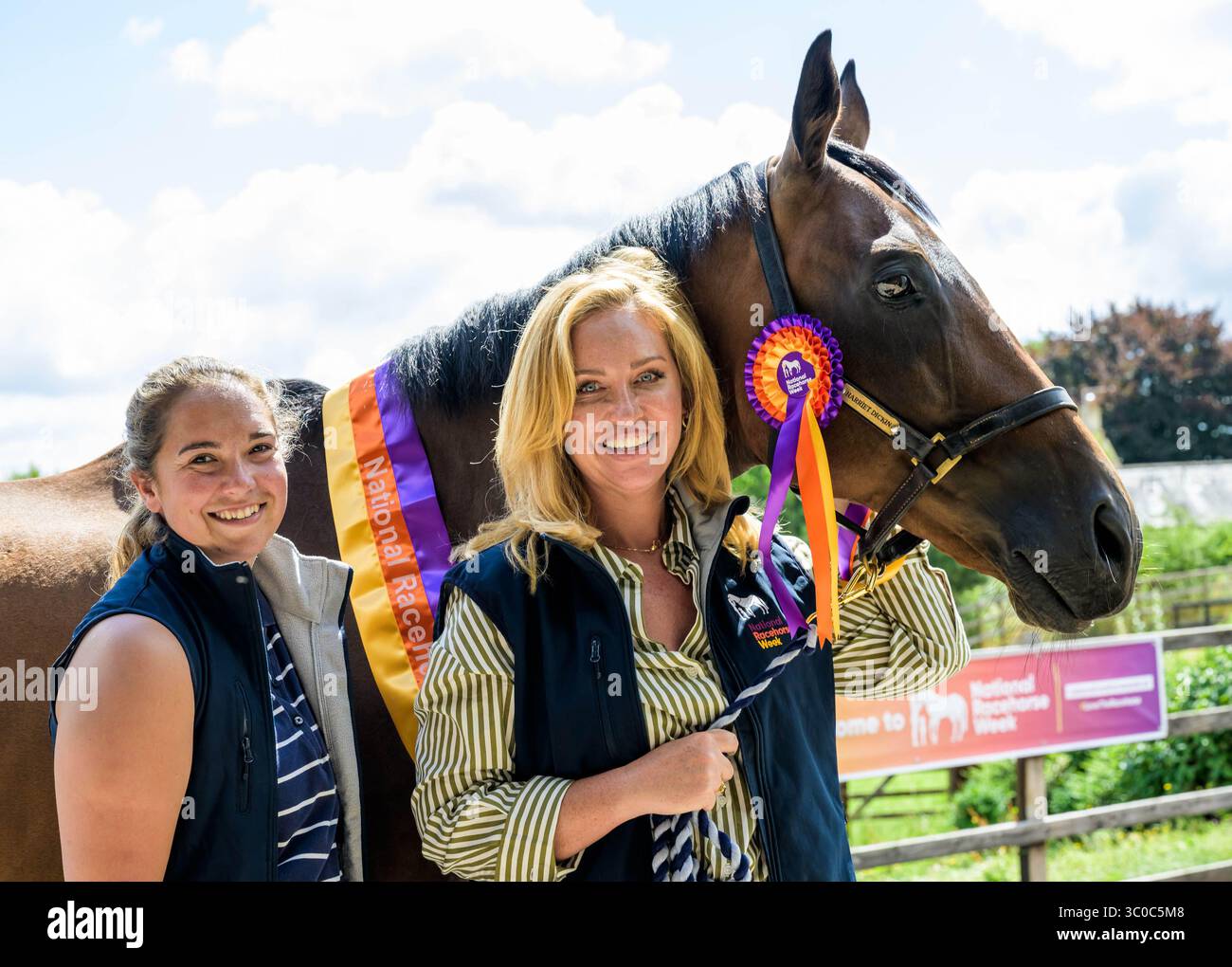 EDITORIAL USE ONLY Harriet Dickin, Racehorse Trainer with Television ...