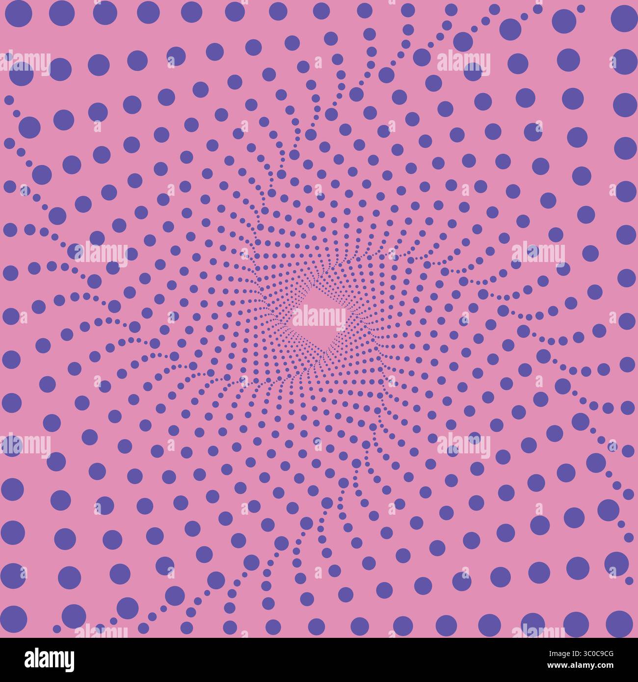 Vortex dotted abstract shape. Optical illusion pattern. Modern ...