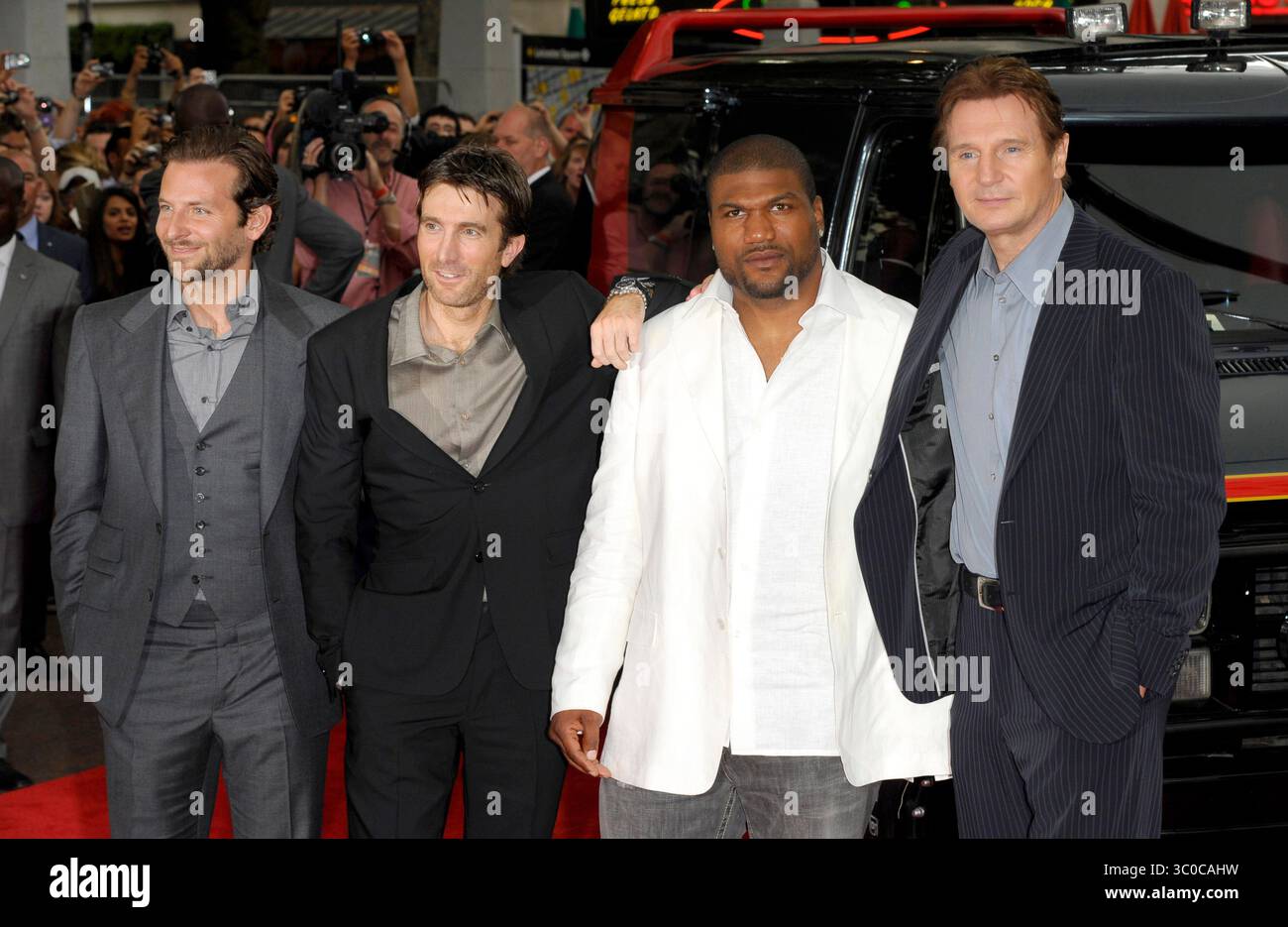 Bradley Cooper, Sharlto Copley, Quinton Jackson and Liam Neeson at the ...