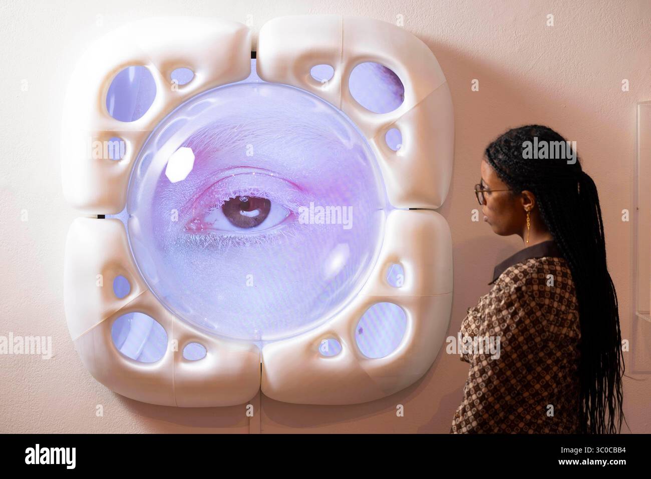 EDITORIAL USE ONLY I'd rather be a cyborg, by Ines Alpha, on display at ...