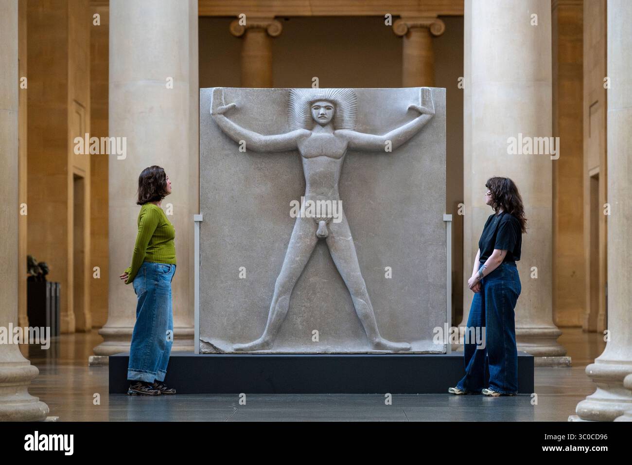London, UK. 21 July 2025. Staff members with ‘Primeval Gods’ 1910, 1931 ...