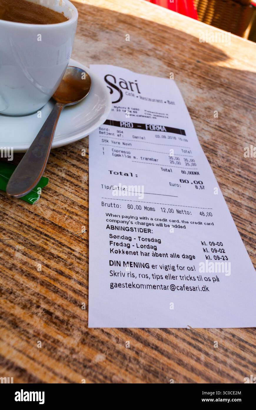 Copenhagen, Denmark, Close Up, Danish Restaurant, Cafe, Coffee Shop ...