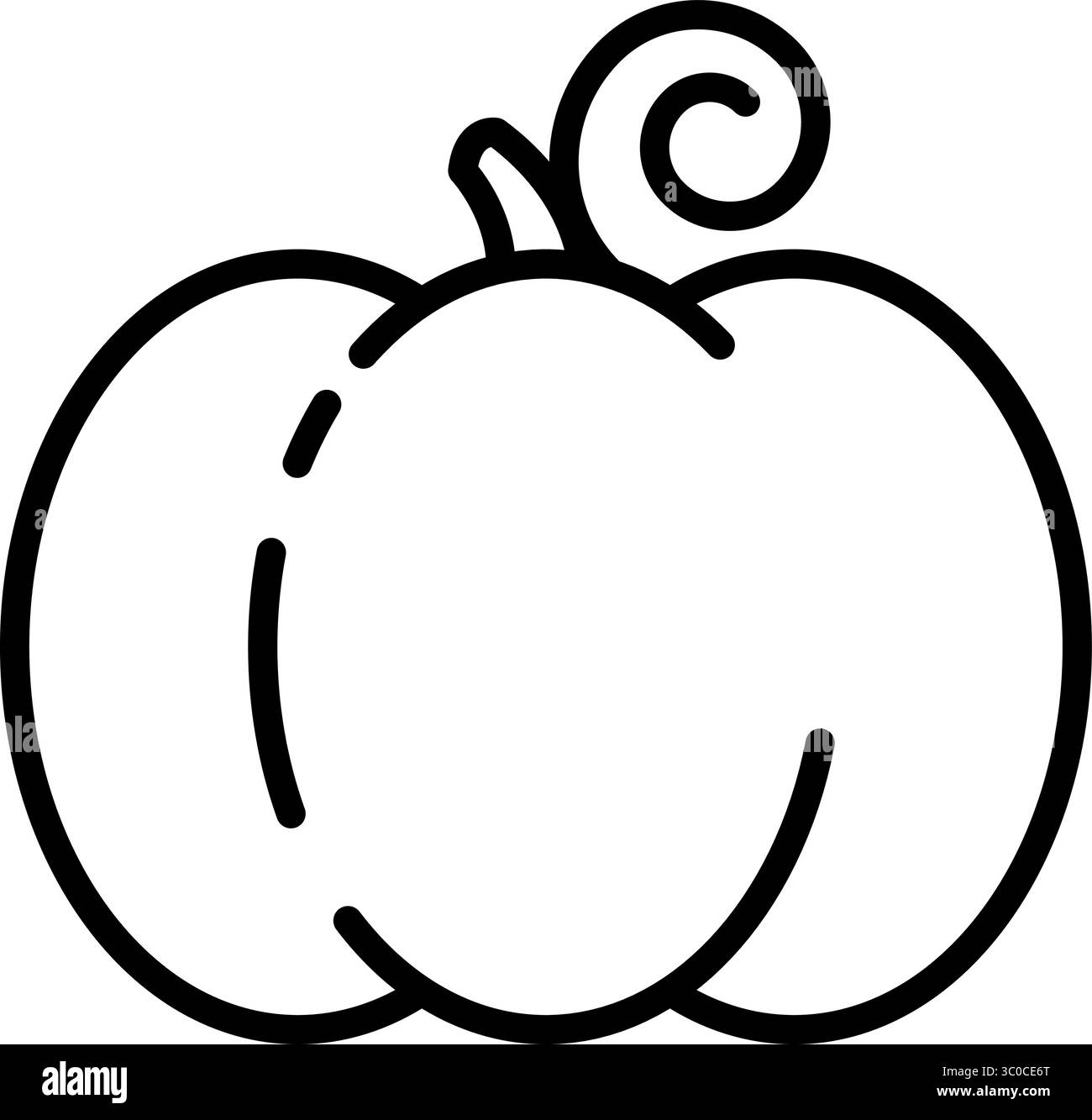 Pumpkin Line Icon Vector with Editable Stroke Stock Vector Image & Art ...