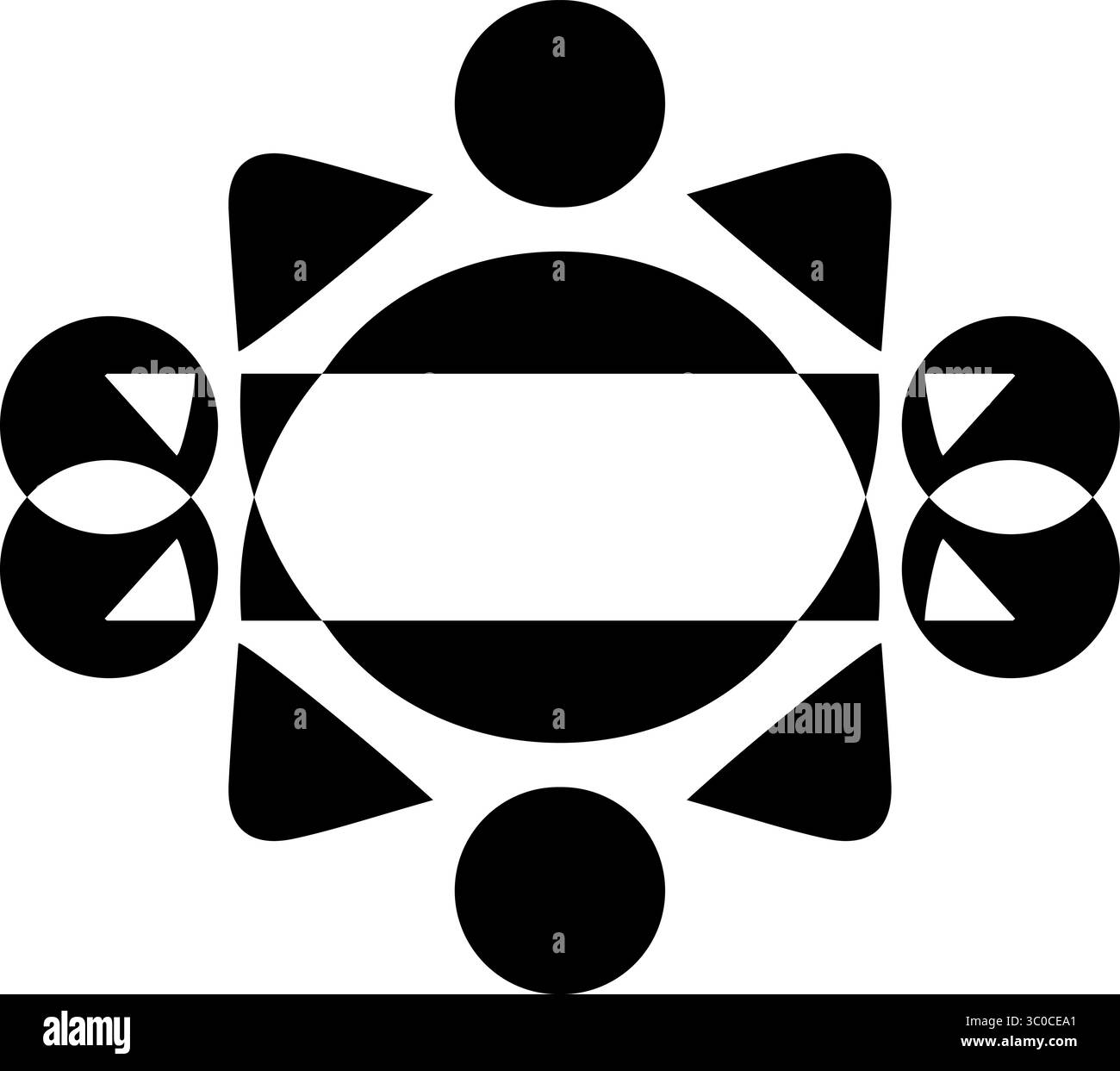 Circular shape abstract Black and White Stock Photos & Images - Alamy