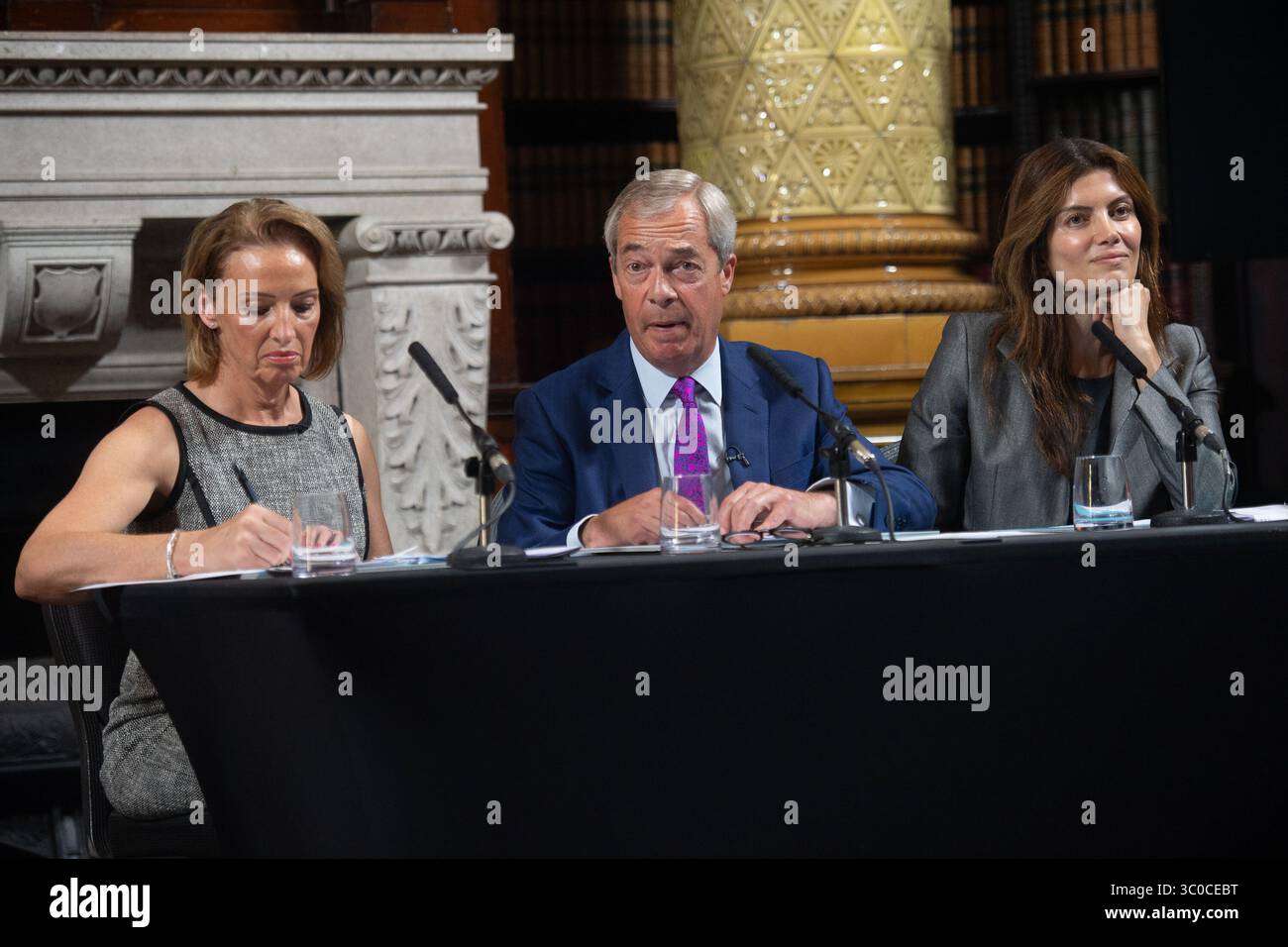 London, UK. 21 Jul 2025. (L-R) - Reform UK MP Sarah Pochin, Reform UK ...