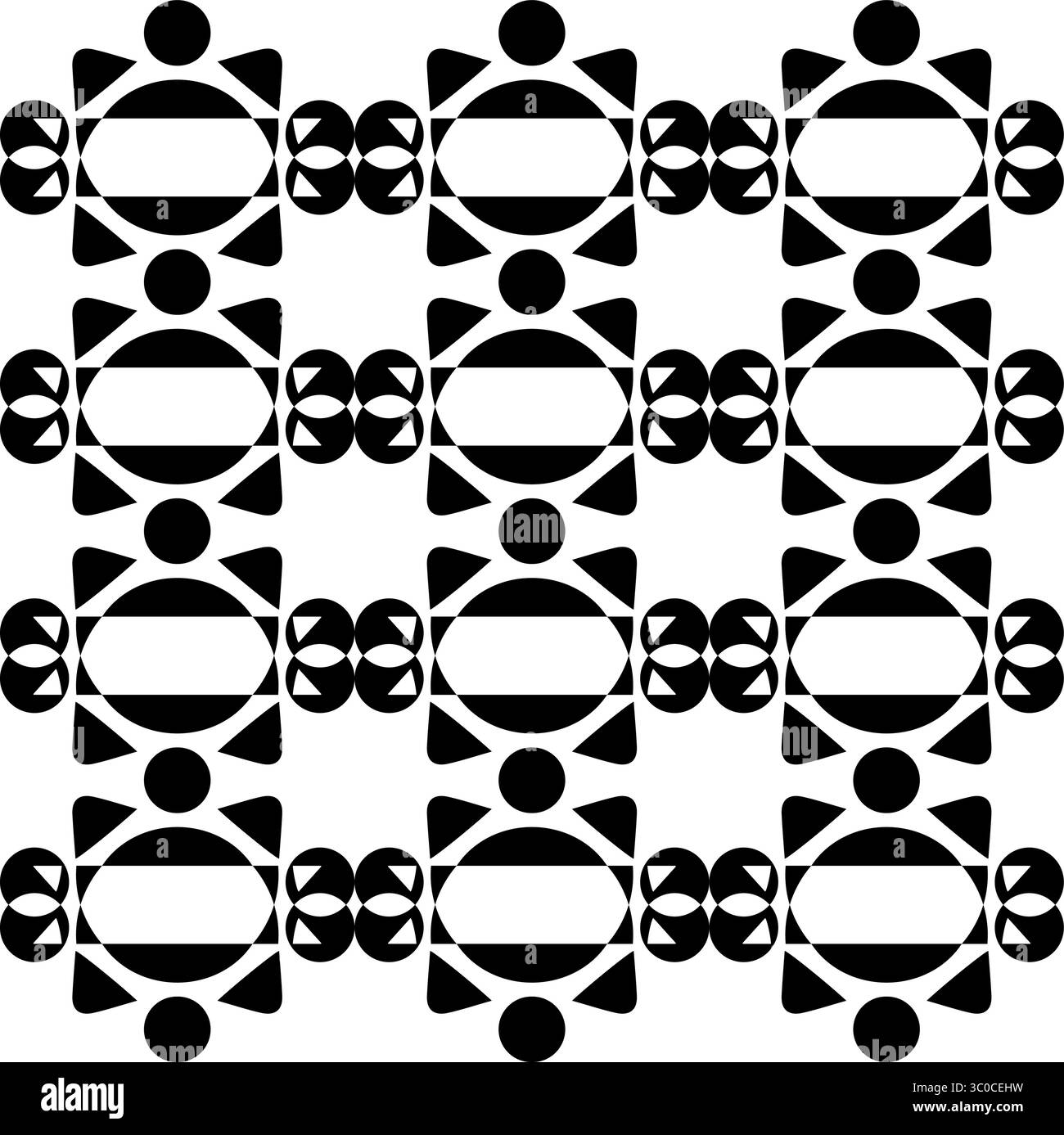 Endless monochrome geometric pattern Stock Vector Images - Alamy