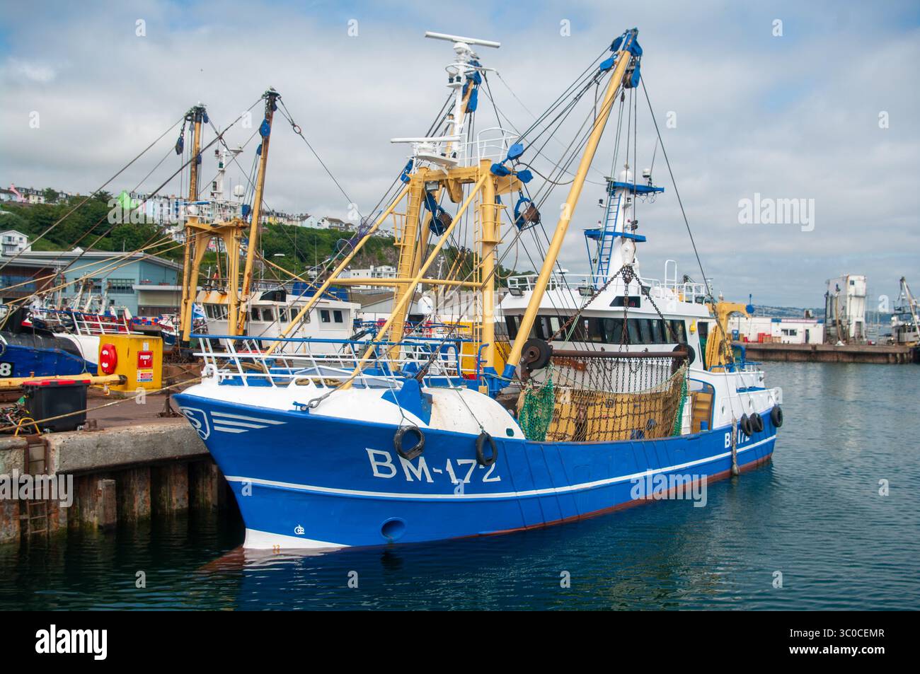 Fishing Trawler Brixham Harbour Devon England UK Stock Photo - Alamy