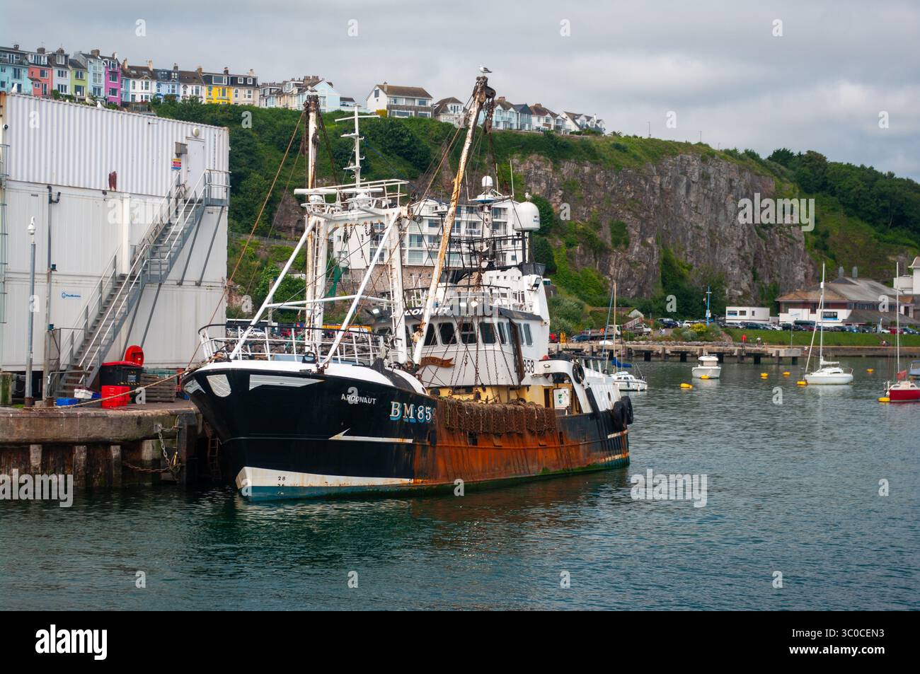 Fishing Trawler Brixham Harbour Devon England UK Stock Photo - Alamy
