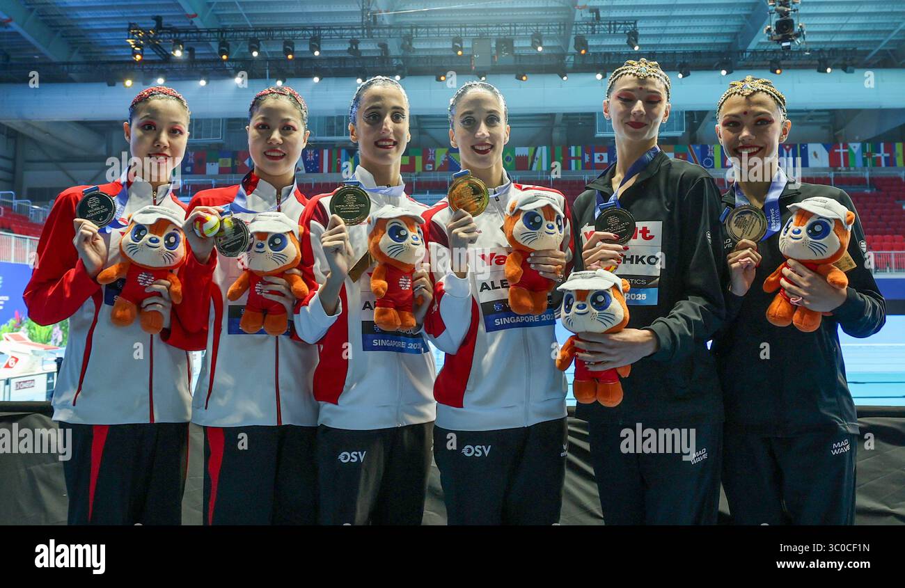 Artistic Swimming Duet Free Final - Medalists Austria's Anna-Maria ...