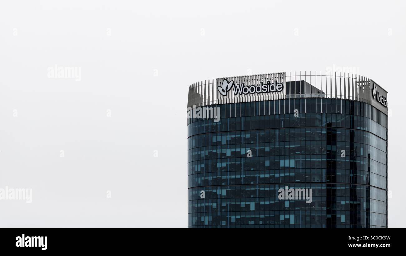 Perth, Australia - 29 November 2024: Aerial view of Woodside building ...