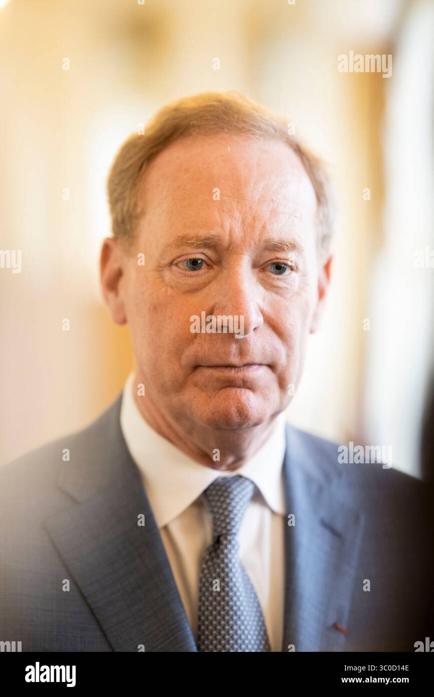 Brad Smith, vice chair and president, Microsoft Corporation during a ...