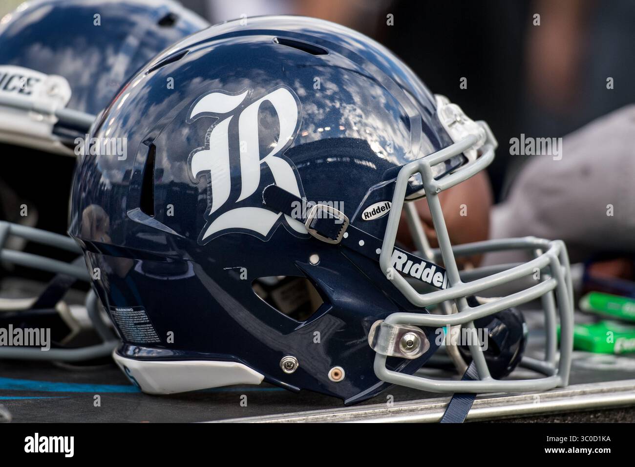 November 3, 2018: A blue Rice Owls helmet sits on the sideline during ...